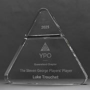 Black Moonstone Triangle Crystal Trophy – Direct Trophies & Awards