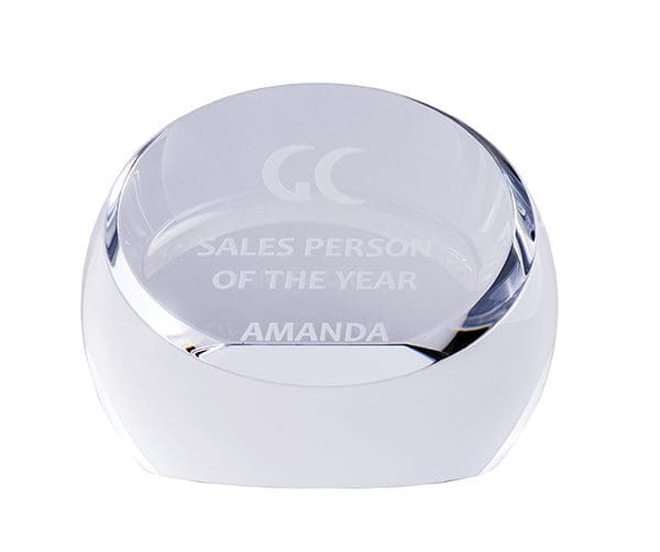 Crystal Paperweight Sphere Trophy - Direct Trophies and Awards