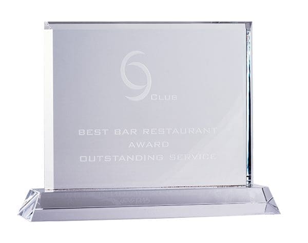 Crystal Rectangle Trophy - Direct Trophies and Awards