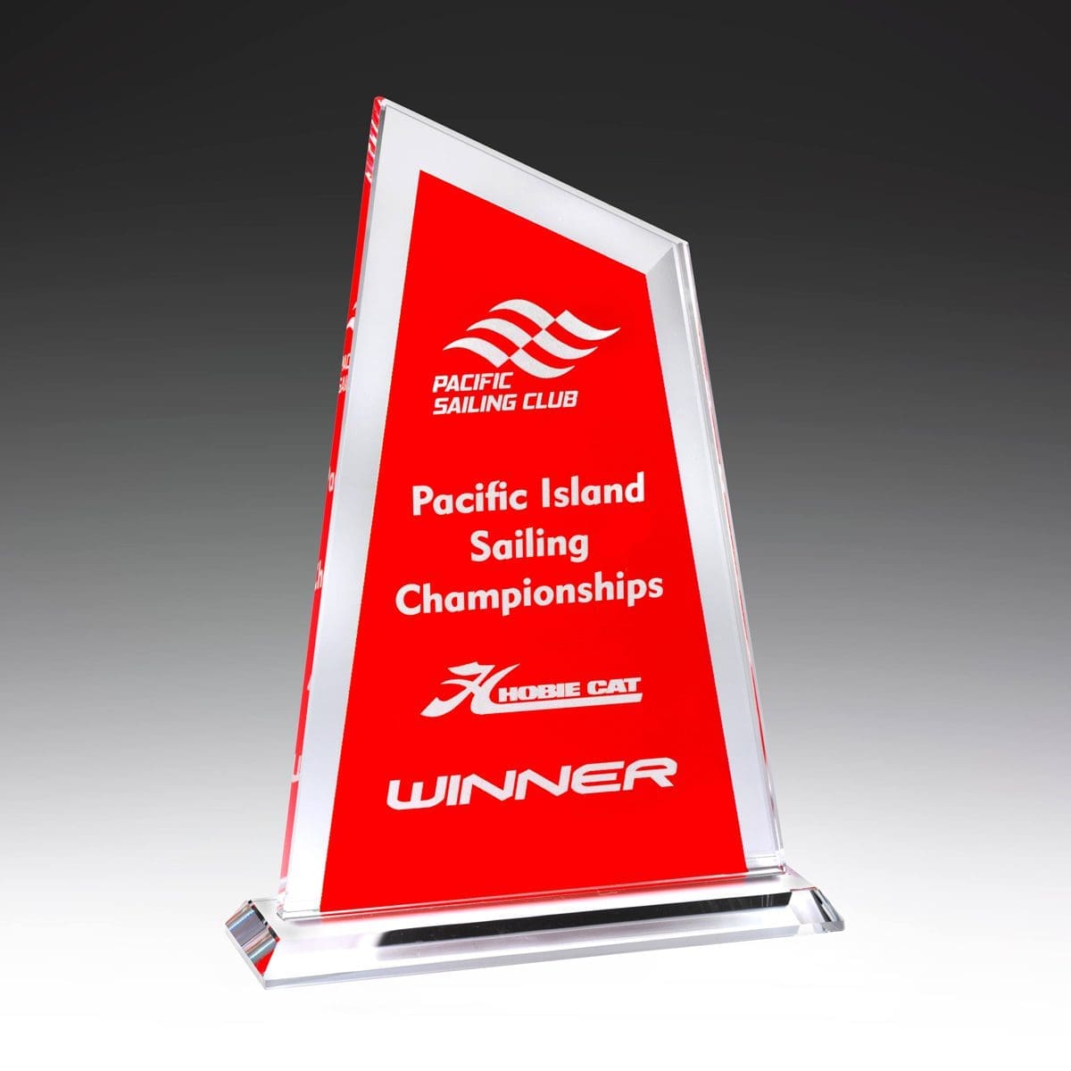 Ultra Glass Red Trophy - Direct Trophies and Awards