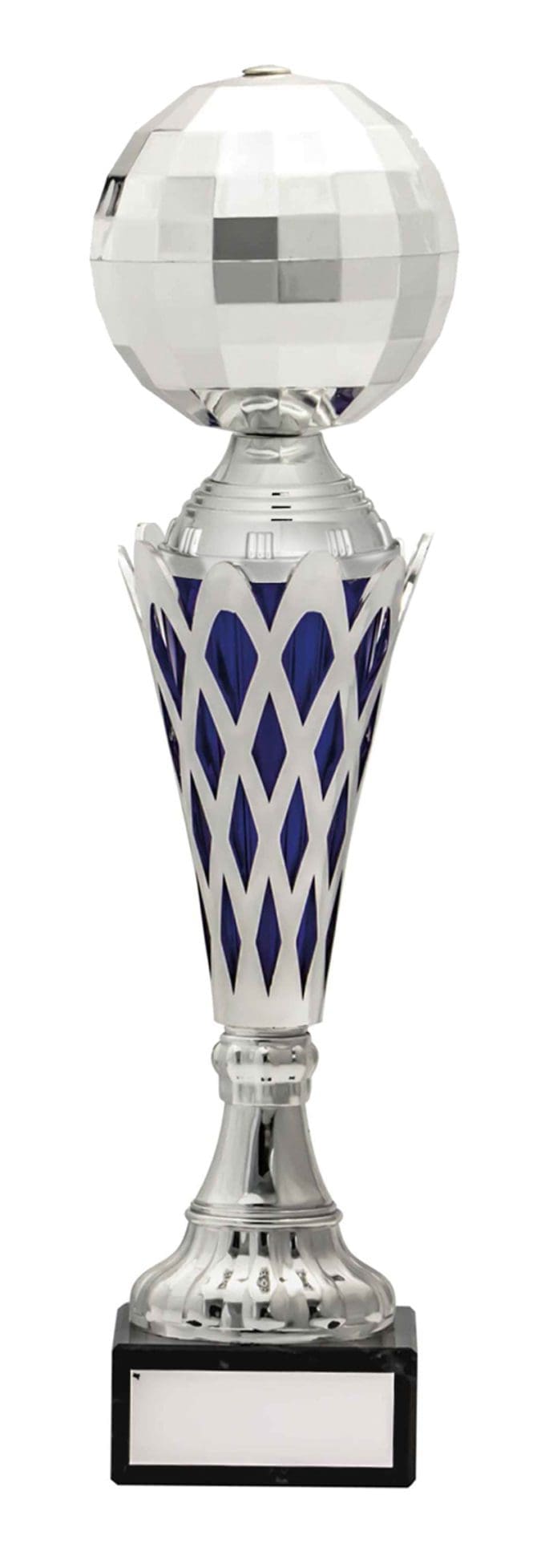 Disco Ball Stand Silver Blue - Direct Trophies and Awards