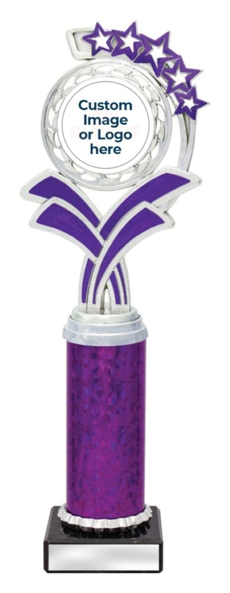 Java Silver Purple Trophy - Direct Trophies and Awards