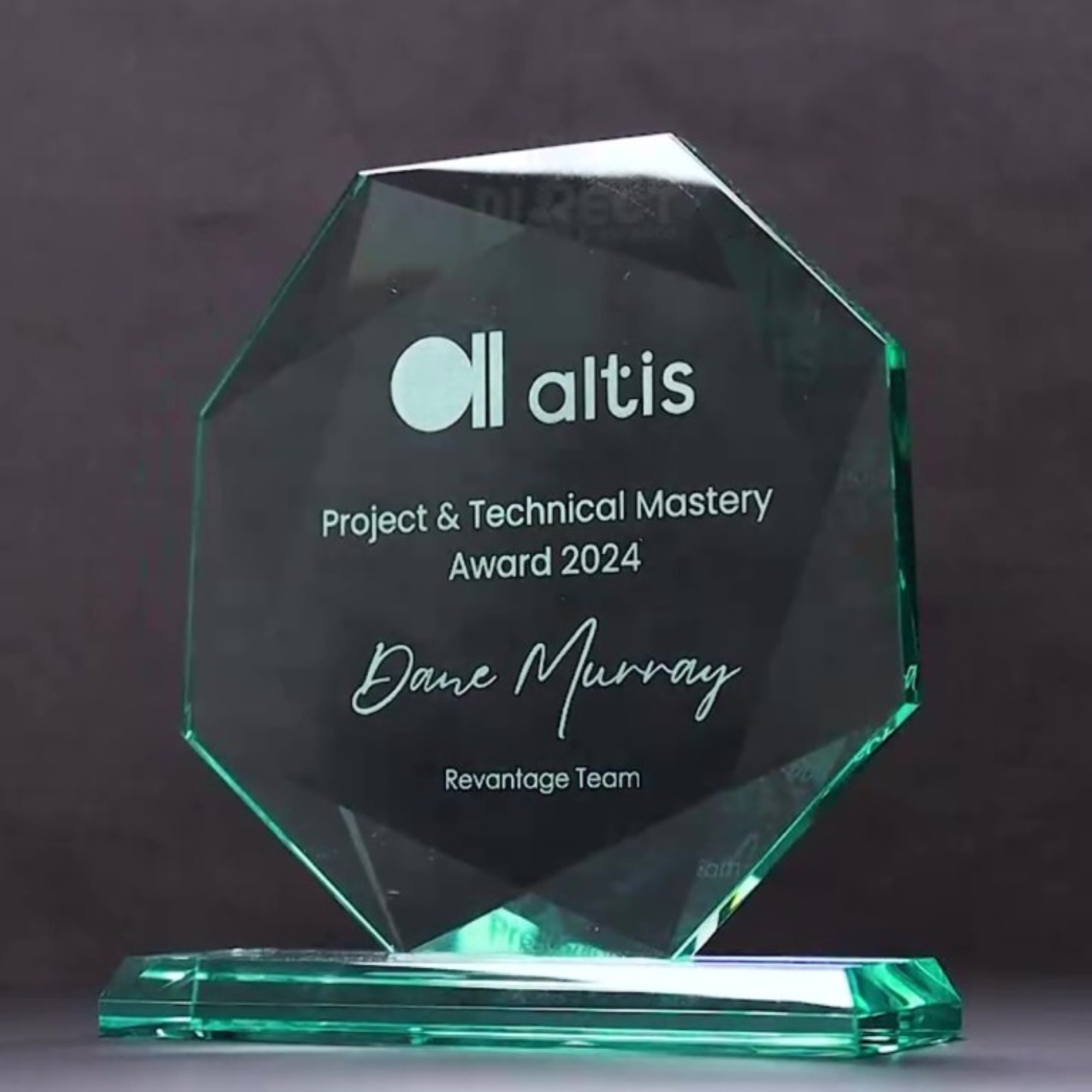 Emerlite Octagon Glass Trophy - Direct Trophies and Awards