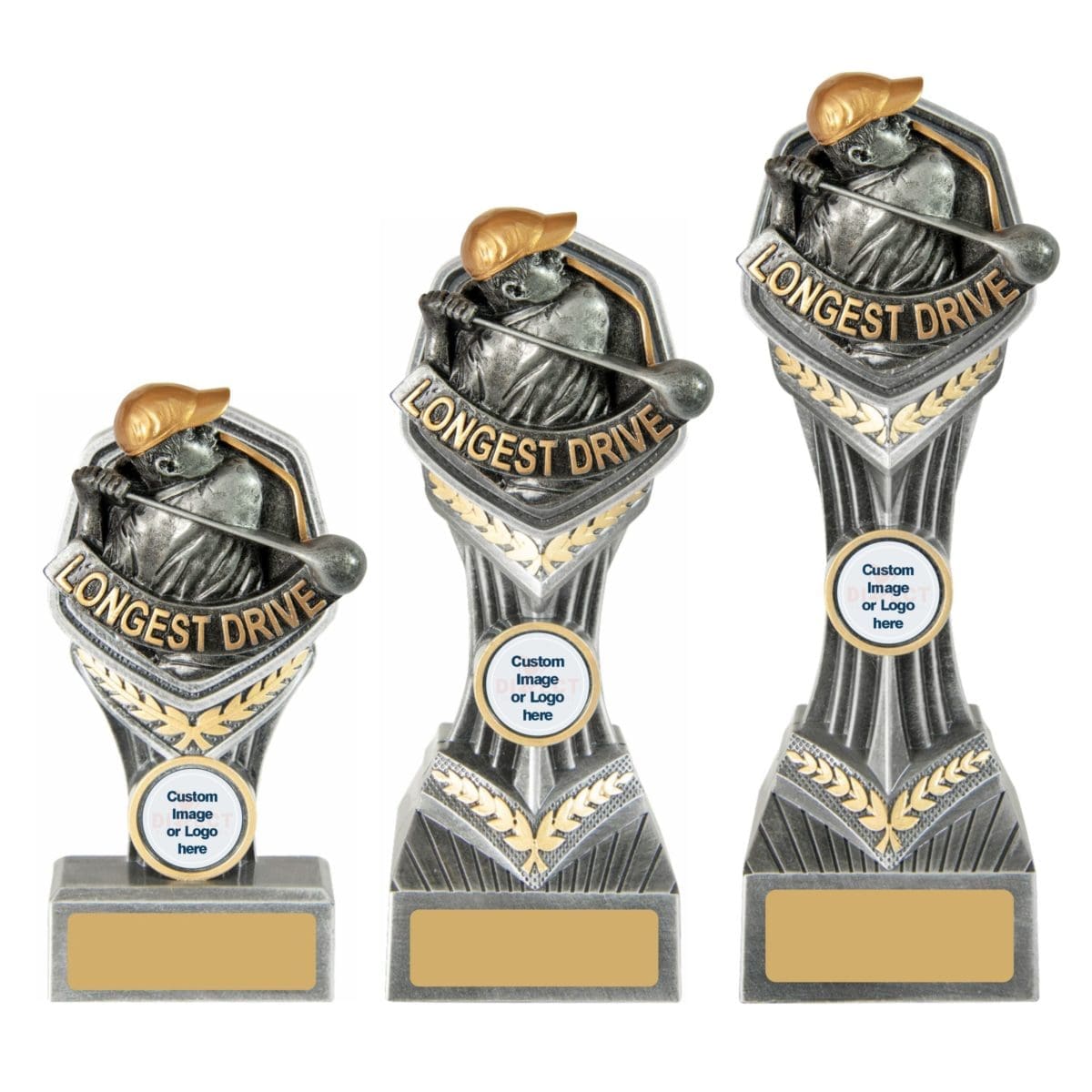 Falcon Tower Longest Drive Golf Trophy - Direct Trophies and Awards